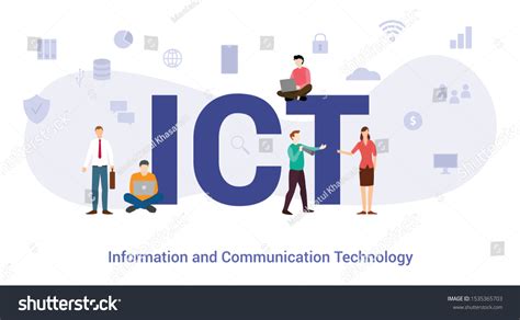 Ict Information Communication Technology Concept Bigのベクター画像素材ロイヤリティ