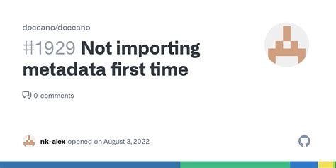 Not Importing Metadata First Time Issue 1929 Doccano Doccano GitHub