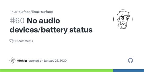 No Audio Devices Battery Status Issue Linux Surface Linux Surface GitHub