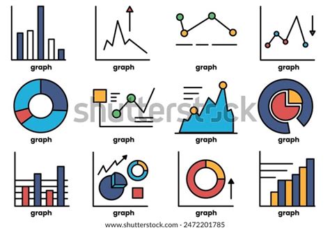 Set Graphs Different Shapes Sizes Graphs Stock Vector Royalty Free 2472201785 Shutterstock