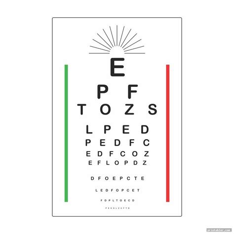 Hand Held Eye Chart Printable