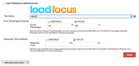 Jenkins Loadfocus Load Testing Plugin