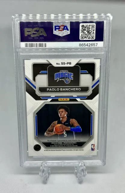 PRIZM PAOLO Banchero Recrue Sensational Signatures Auto PSA GEM COMME NEUF EUR