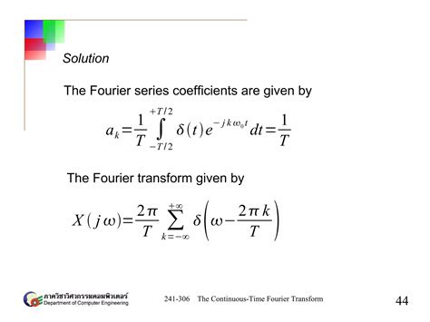 Chapter4 The Continuous Time Fourier Transform Pdf