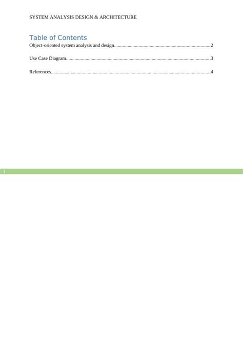 System Analysis Design And Architecture