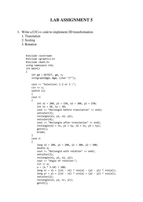 Lab 5 Graphics Labs Files Of Computer Graphcslabs Files Of Computer