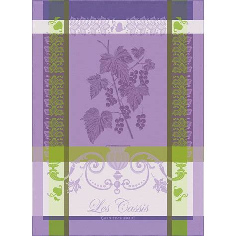 Torchon Pur Coton Coloris Violet Mauve Les Cassis Mauve