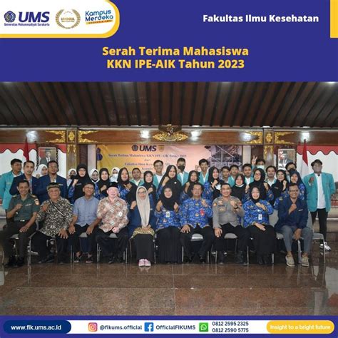 Penyerahan Mahasiswa KKN IPE AIK FIK UMS Tahun 2023 Fakultas Ilmu