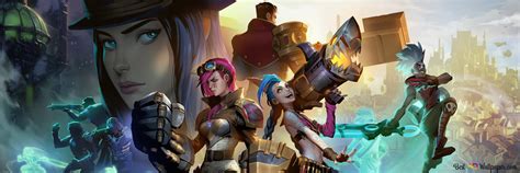 Arcane League Of Legends Jinx Vi Caitlyn Ekko Jayce 4k 배경화면 다운로드