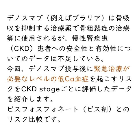 京都大学整形外科 Kyoto University Orthopaedic Surgery 腎機能障害のある症例に骨粗鬆症治療薬を処方
