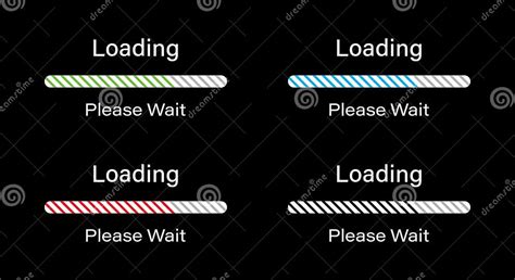 Rounded Bar Loading With Tilted Lines Please Wait Symbol Icon Set In