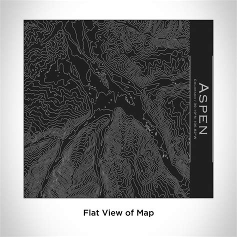Aspen Colorado Engraved Topographic Map Tumbler In Matte Black — Jace