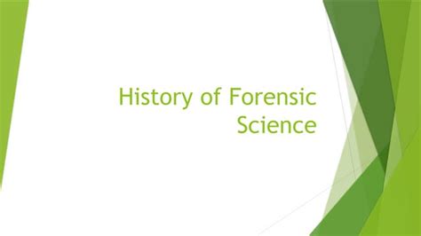 Introduction To Forensic Science Ppt