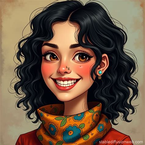 Using The Art Style Surreal Create A Self Portrait Of A Female With