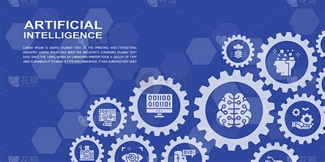 人工智能登陆页面设计模板。机器人，聊天机器人，数据库，网络横幅广告，打印材料的大数据插图。