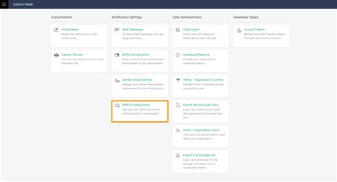 Smtp Server Configuration Admin Guide Zoho Forms