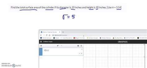 SOLVED Calculate The Total Surface Area Of The Cylinder Having Length L And Radius R Consider