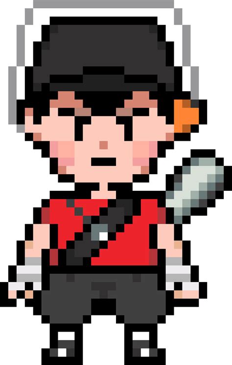 Heres A Battle Sprite For Ness Dressed As Scout From Tf2 R Earthbound