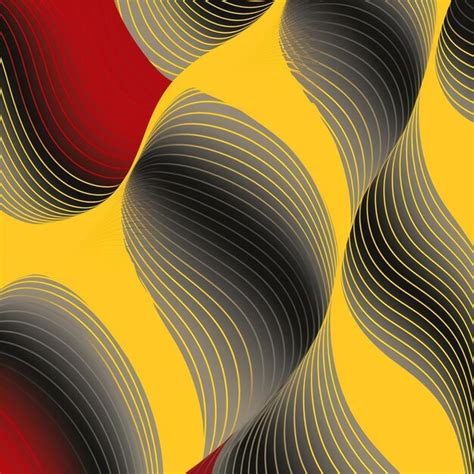 Premium Ai Image A Close Up Of A Yellow And Black Striped Pattern