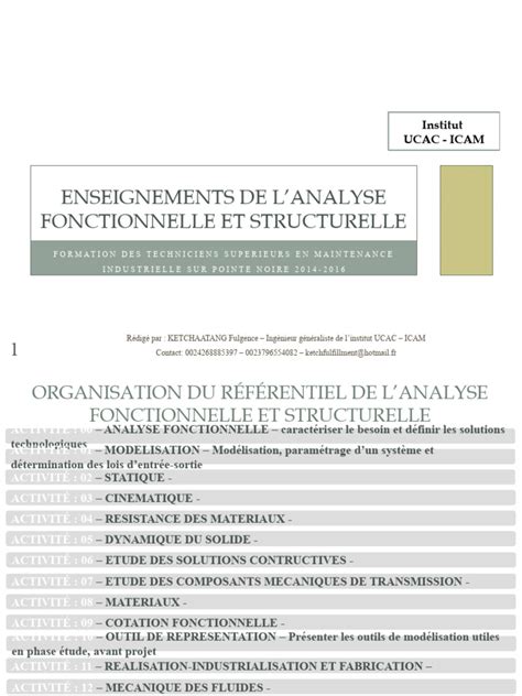 Analyse Fonctionnelle Et Structurelle Pdf Pompe