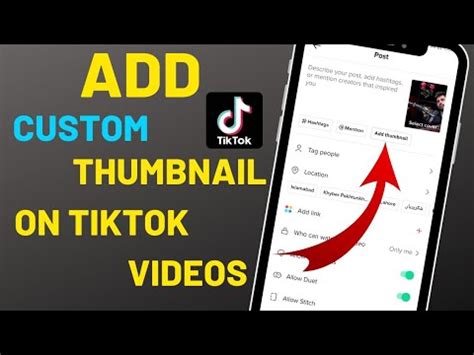 How To Upload Custom Thumbnail To Your Tiktok Videos 2023 How To Add