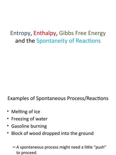 Entropy Enthalpy Gibbs Free Energy Pdf Entropy Gibbs Free Energy