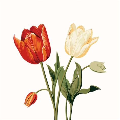 Vector De Tulipanes Vector Premium