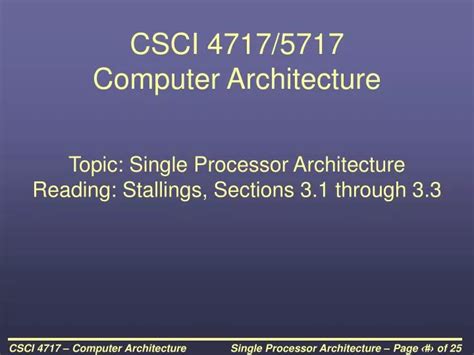 Ppt Csci 47175717 Computer Architecture Powerpoint Presentation Free Download Id4004008