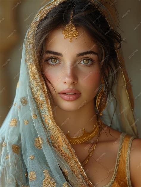 Premium Photo Beautiful Young Girl Indian Bride In Traditional Dress