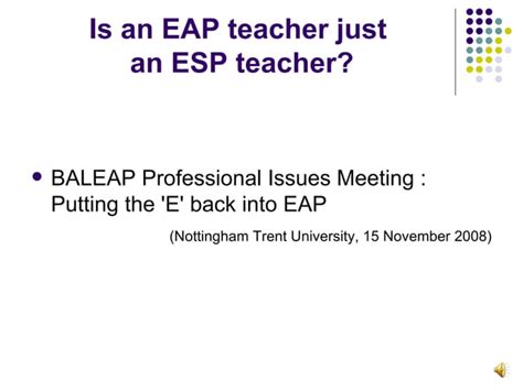 Eap Approaches To Course Design And Methodology Ppt