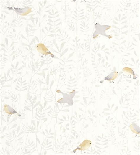 Flying Bird Wallpaper In Naturel By Casadeco Jane Clayton