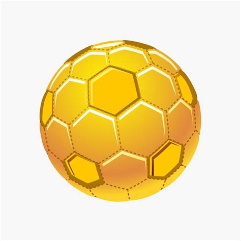 골든 축구 공 터 일러스트레이션 프리미엄 벡터