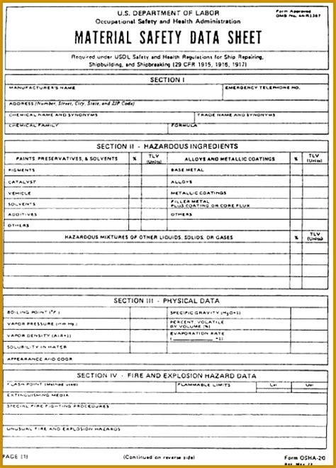 Printable Msds Sheets Fill Online Printable Fillable