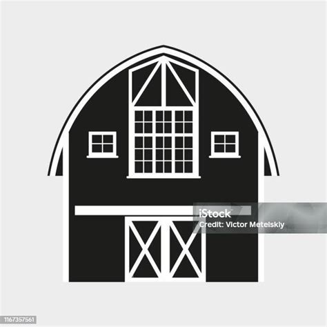 Icône De Grange Illustration De Vecteur De Maison De Ferme Vecteurs