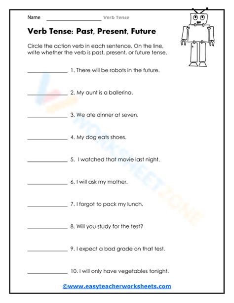 Past Present Future Worksheet
