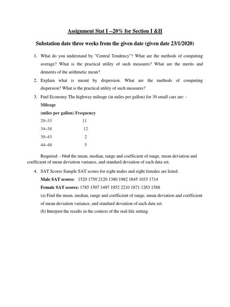 stat assignment 20 pdf technology and engineering
