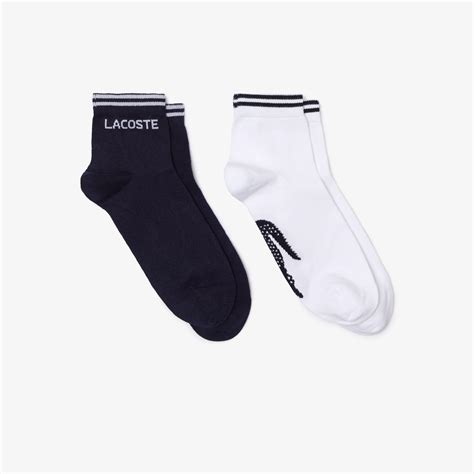 유니섹스 라코스테 스포츠 코튼 발목 양말 2족 세트 라코스테 신상품 New 2023 Lacoste