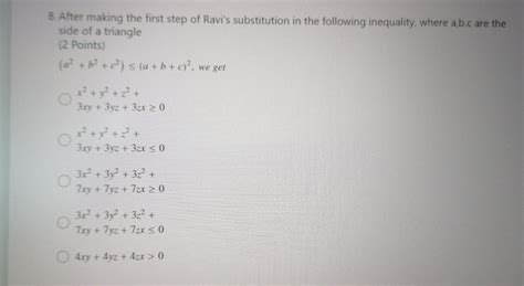 Solved 8 After Making The First Step Of Ravi S Substitution Chegg