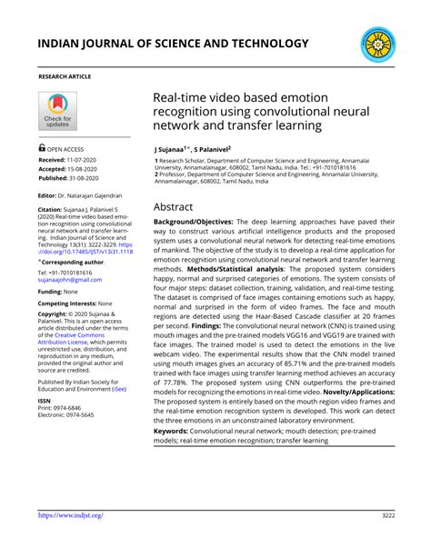 pdf real time video based emotion recognition using convolutional