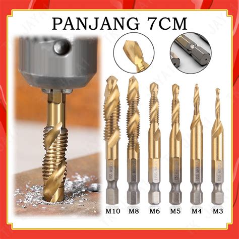 Jual Mata Bor Multifungsi 6 Pcs Mata Bor Pembuat Ulir Drat Drill Tap