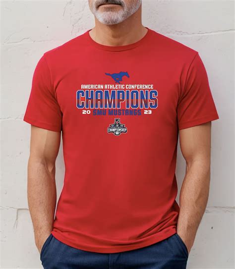 Smu Mustangs 2023 Aac Football Conference Champions Locker Room Hoodie