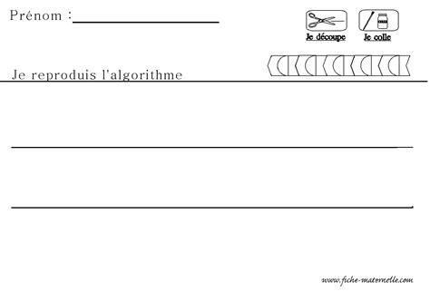 Maternelle Algorithme