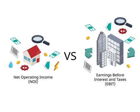 Premium Vector Net Operating Income Or Noi Compare To Ebit Or Earnings Before Interest And Taxes