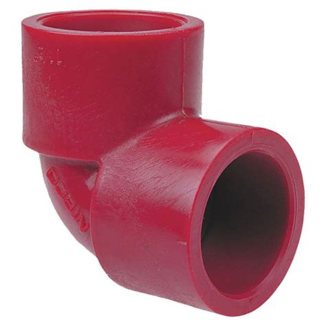 Red Pvdf Schedule 80 90 Degree Elbow Socket 12 In To 6 In Sizes