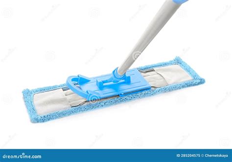 Una Mopa Plana Aislada En Blanco Herramienta De Limpieza Imagen De