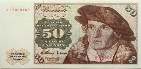 BRD DEUTSCHE BUNDESBANK 50 Mark 1960 Fast Kassenfrisch MA Shops