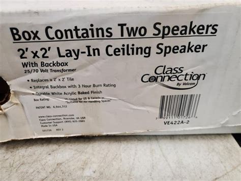 Valcom Class Connection Ve422a 2 2x2set Of 2 Ceiling Speaker Tiles