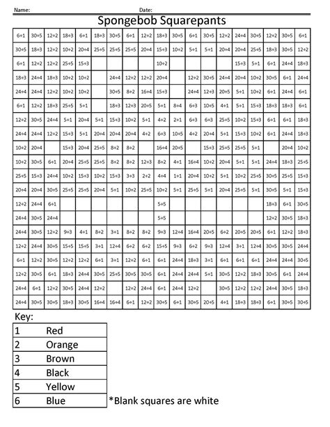 Color By Number Squares