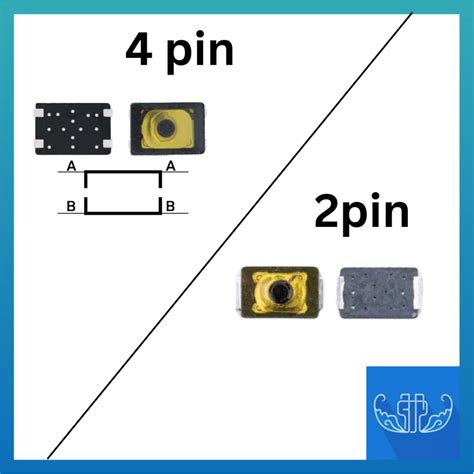 Jual GOLD SWITCH TOMBOL ON OFF VOLUME HP ANDROID IPHONE UNIVERSAL 4 PIN KAKI DAN 2 PIN KAKI