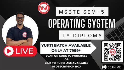 Msbte Sem 5 Operating System Ty Diploma Live Lecture Youtube